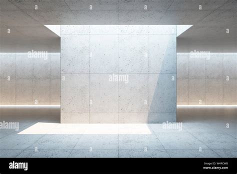 Blank Concrete Space Interior D Rendering Stock Photo Alamy