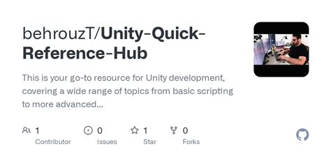 Github Behrouztunity Quick Reference Hub This Is Your Go To Resource For Unity Development