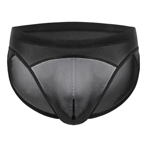 Mens Boxer Briefs Underwear For Men Thin Mesh Translucent Simple And