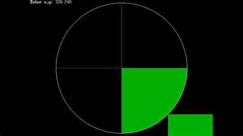 C 8 Way Color Filling Algorithm For A Circle Leaks Out Of The