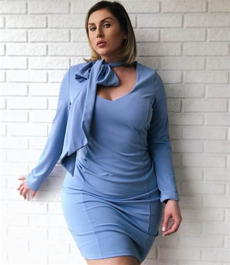 Sophie Eloise Hall Curvy Sexy Dresses High Neck Dress Long Sleeve Dress Stewardess Like A