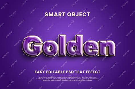 Premium Psd Golden Ruby Easy Editable Psd Smart Object Text Effect