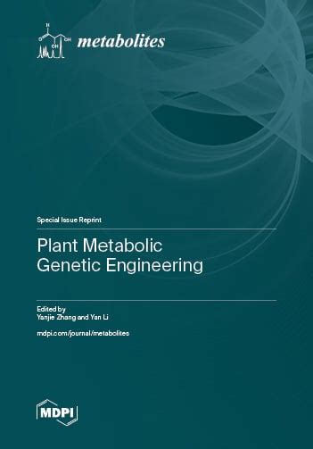 plant metabolic genetic engineering mdpi books