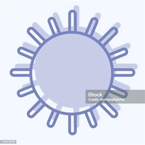 아이콘 태양 여름 기호에 적합합니다 두 가지 톤 스타일 편집 가능한 간단한 디자인 디자인 템플릿 벡터 간단한 그림 공란에 대한 스톡 벡터 아트 및 기타 이미지 Istock