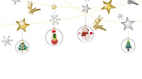 크리스마스 투명 귀여운 펜던트 크리스마스 성탄절 장식 Png 일러스트 및 Psd 이미지 무료 다운로드 Pngtree