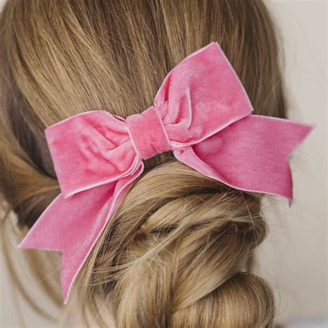 Pink Ribbon Bow Clip Hot Pink Clip Hair Bow