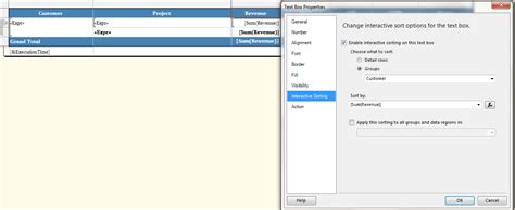 Ssrs 2008 R2 How Can I Add An Interactive Sorting On Expression Column In Sql Server Reporting