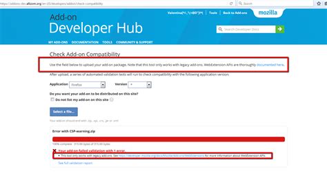 compatibility cannot be checked for webextensions without target