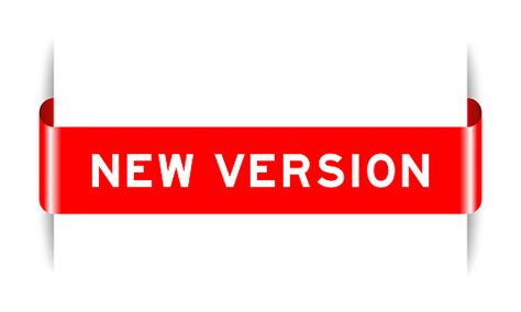 빨간색 삽입 레이블 배너 흰색 배경에 단어 새 버전 개선에 대한 스톡 벡터 아트 및 기타 이미지 개선 광고 낱말 Istock