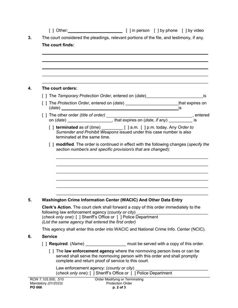 Form Po066 Download Printable Pdf Or Fill Online Order Modifying Or