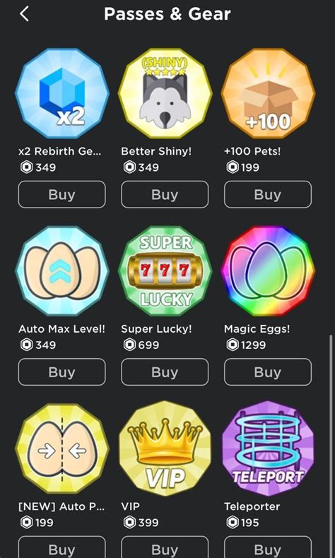 Roblox Clicker Simulator Game Pass And Tokens Help Purchase 代購 電子遊戲 遊戲機配件 遊戲禮物卡及帳戶 Carousell