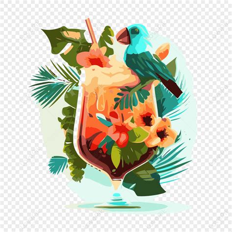 여름 칵테일 벡터만화클립 아트상표 Png 일러스트 무료 다운로드 Lovepik
