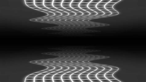 White Color Wavy Grid Lines Modern Design Loop Able 3d Dark Seamless