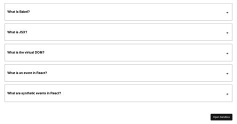 Accordion Codesandbox