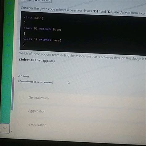 Consider The Given Code Snippet Where Two StudyX