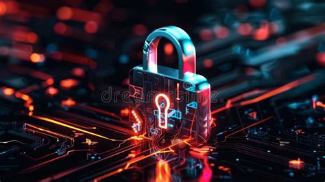 Secure Data Lock Symbol Cybersecurity And The Protection Of Sensitive