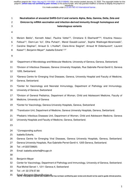 Pdf Neutralization Of Ancestral Sars Cov 2 And Variants Alpha Beta Gamma Delta Zeta And