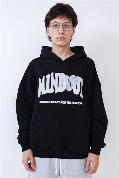 Mindout Broken Heart Hoodie Black