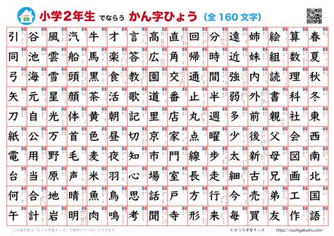 漢字練習プリント｜ドリル｜小学2年生 無料プリント教材｜おうち学習キッズ