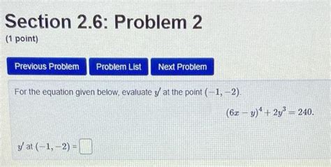 solved section 2 6 problem 2 1 point previous problem