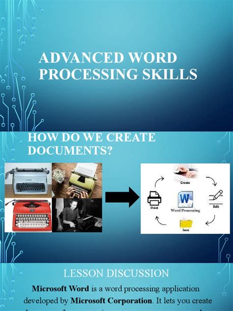 lesson 3 advanced word processing skills download free pdf