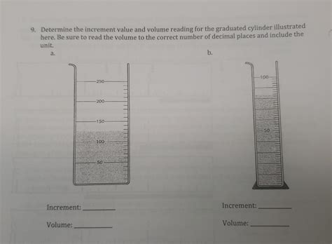 Solved 9 Determine The Increment Value And Volume Reading