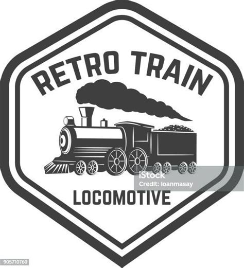 복고풍 열차와 엠 블 럼 템플릿입니다 철도 로입니다 기관차입니다 레이블 상징 기호에 대 한 디자인 요소입니다 고풍스런에 대한 스톡 벡터 아트 및 기타 이미지 Istock