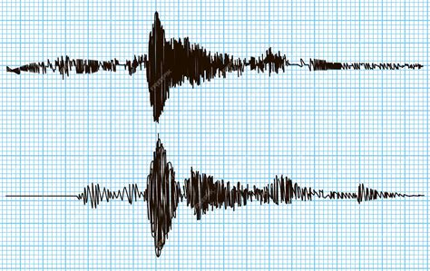 Premium Vector Double Seismogram Of Seismic Activity Or Lie Detector Record On Blue Chart Paper
