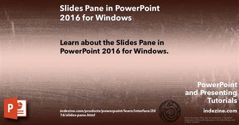 Slides Pane In Powerpoint 2016 For Windows