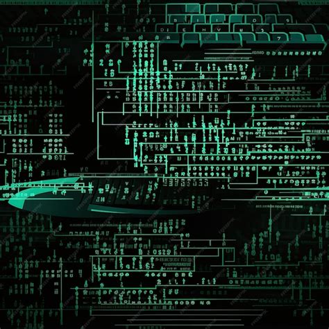 Premium Photo Retro Computer Terminal With Matrix Code
