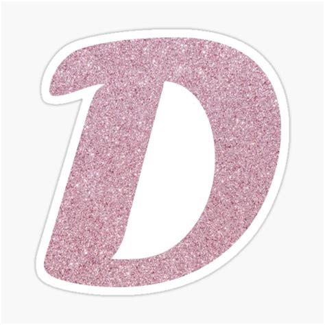 Letter D Pink Glitter Stickers Redbubble