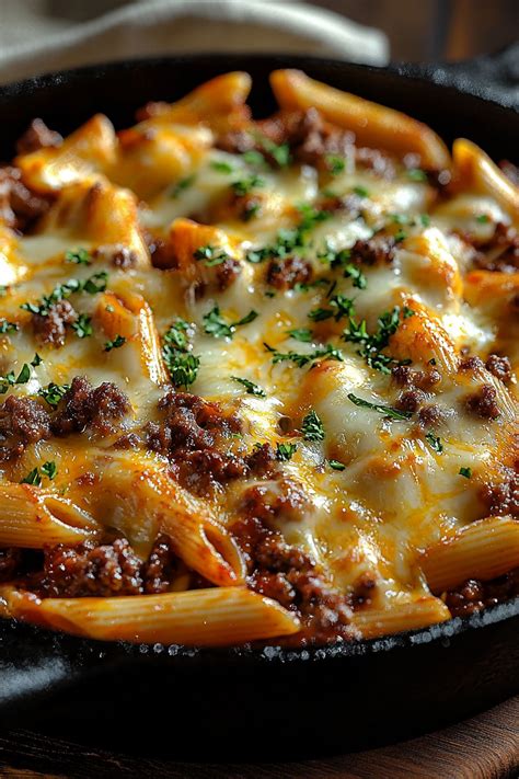 Cheesy Ground Beef Pasta Skillet Healthy Recipes For Families