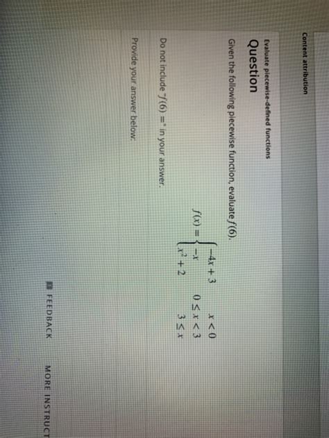Solved Content Attribution Evaluate Piecewise Defined