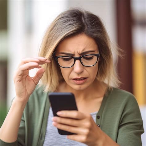 Premium Ai Image Mature Woman Checks Bad News On Her Mobile Notifications Ai Generated