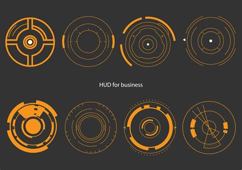 Hud Ui For Business Set Futuristic User Interface Stock Vector Hud