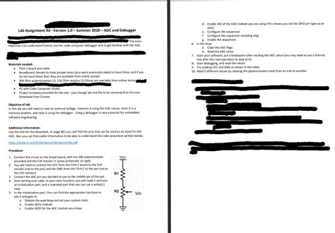 Write The Code Functionality That Read An External Voltage Measure