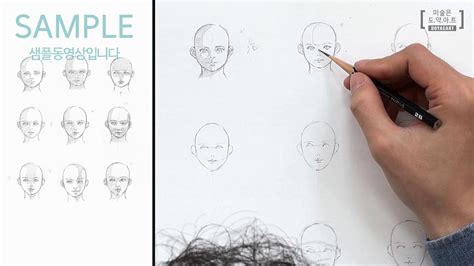 [도약아트] 인체드로잉 얼굴 명암 완전 정복 샘플영상 Youtube