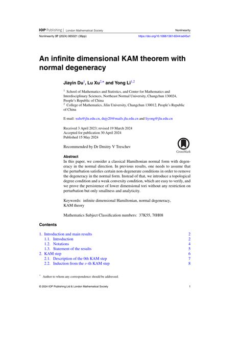 An Infinite Dimensional Kam Theorem With Normal Degeneracy