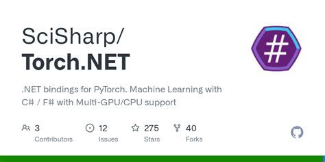 GitHub SciSharp Torch NET NET Bindings For PyTorch Machine Learning With C F With Multi
