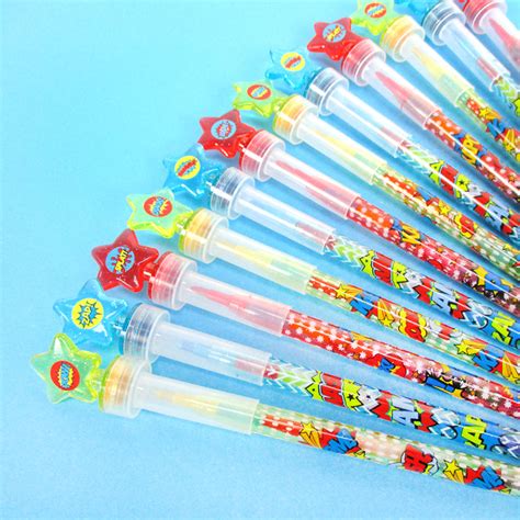 Superhero Stackable Crayon With Stamper Topper Tiny Mills®