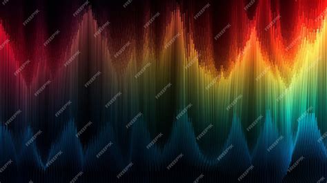 Premium Photo Abstract Composition Of Striped Waveforms Featuring A