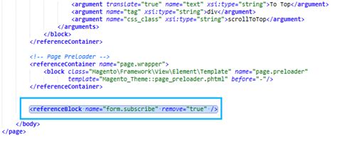 can i remove the footer newsletter block zemez support