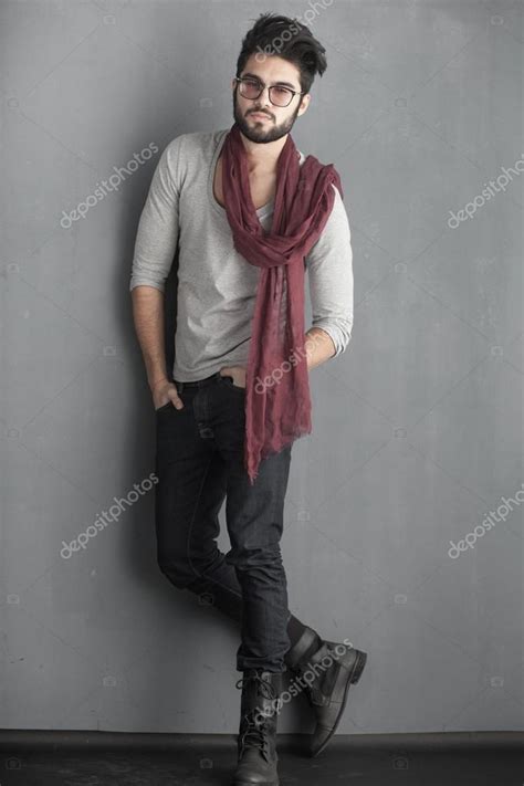 Sexy Fashion Man Model Dressed Casual Posing Dramatic Stock Photo By Matusciac