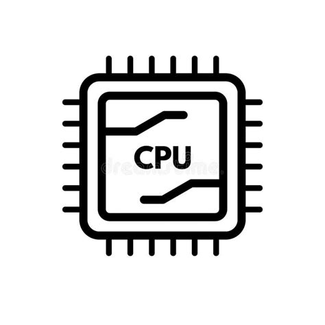 Cpu Processor Vector Icon Stock Vector Illustration Of Processor Internet 353373389