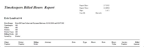 timekeepers billed hours report abacusnext client services