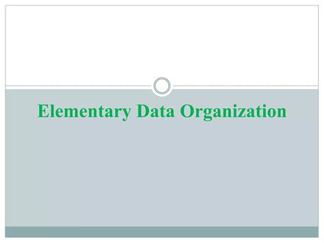 data structure elementary data organization pptx