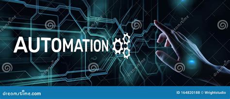 Automation Work Flow Business Process Optimisation Smart Industry Modern Manufacturing Concept