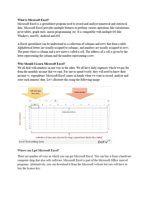 Excel Notes Pdf