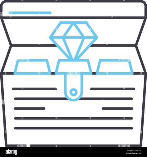Treasure Line Icon Outline Symbol Vector Illustration Concept Sign Stock Vector Image Art