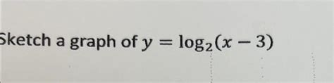 Solved Sketch A Graph Of Y Log X Chegg